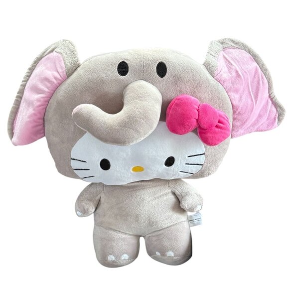 Fiesta | Toys | Hello Kitty Xl Elephant Plush Fiesta 9 Pink Bow Sanrio ...